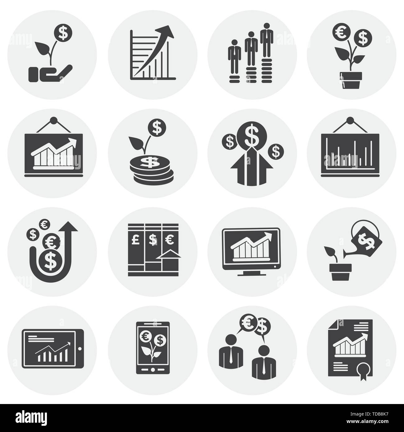 Business related icons set on background for graphic and web design ...