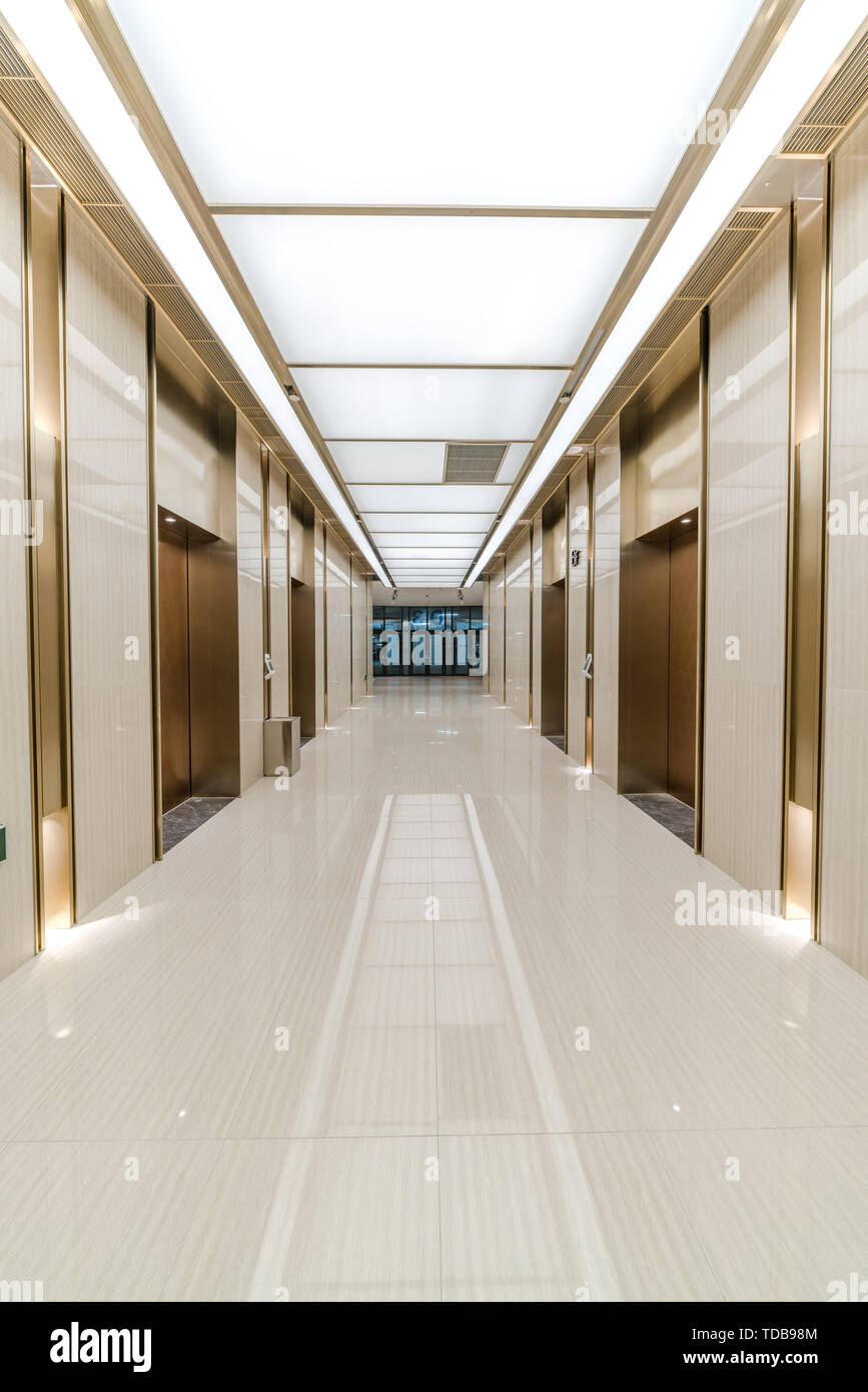 High end luxurious atmosphere design elevator hall hi-res stock ...