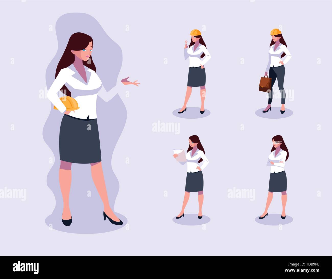 Set of workers design, Working occupation person job corporate employee ...