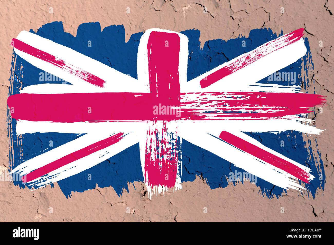 background from old British flag in grunge style Stock Photo - Alamy