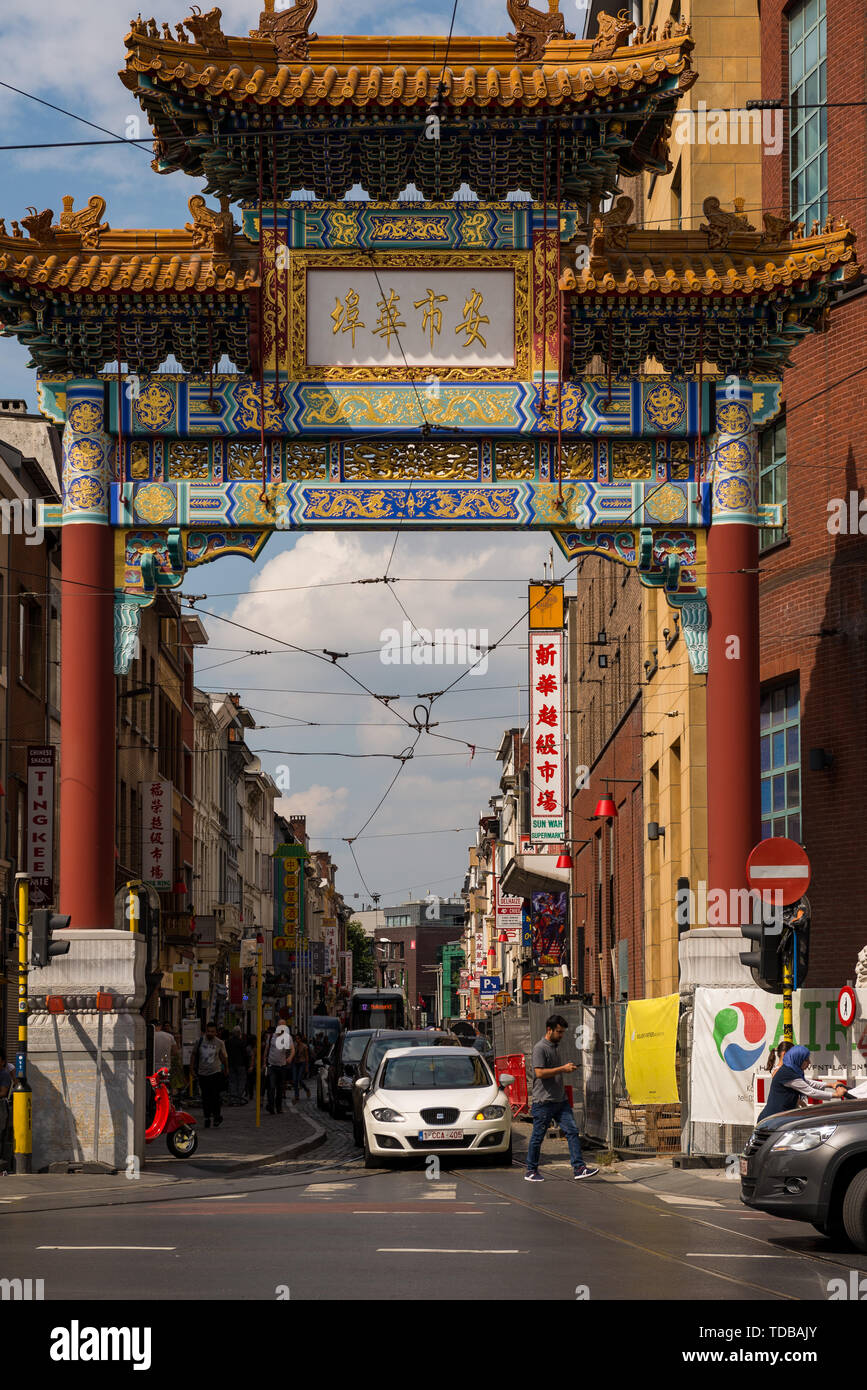 European Belgian Chinese Street Stock Photo - Alamy