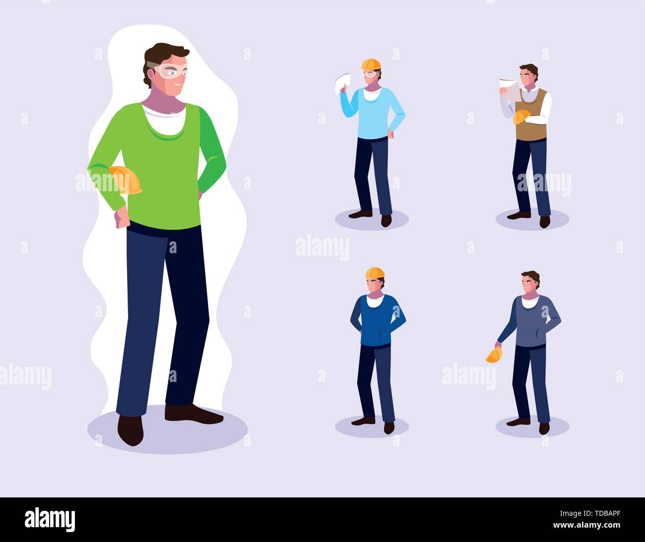 Set of workers design, Working occupation person job corporate employee ...