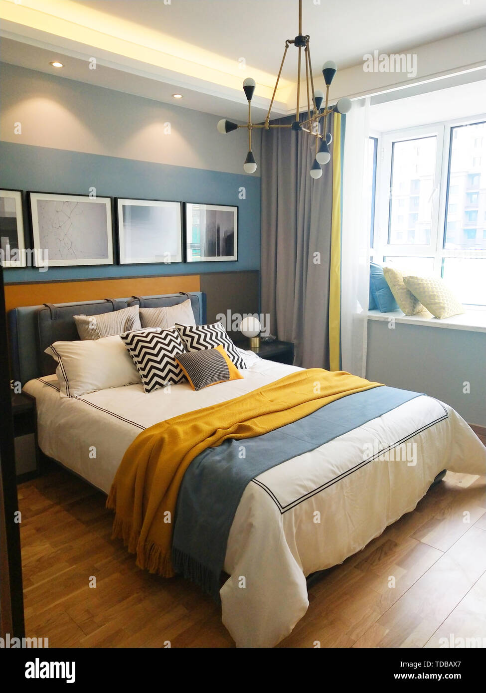 Bedroom model room Stock Photo - Alamy