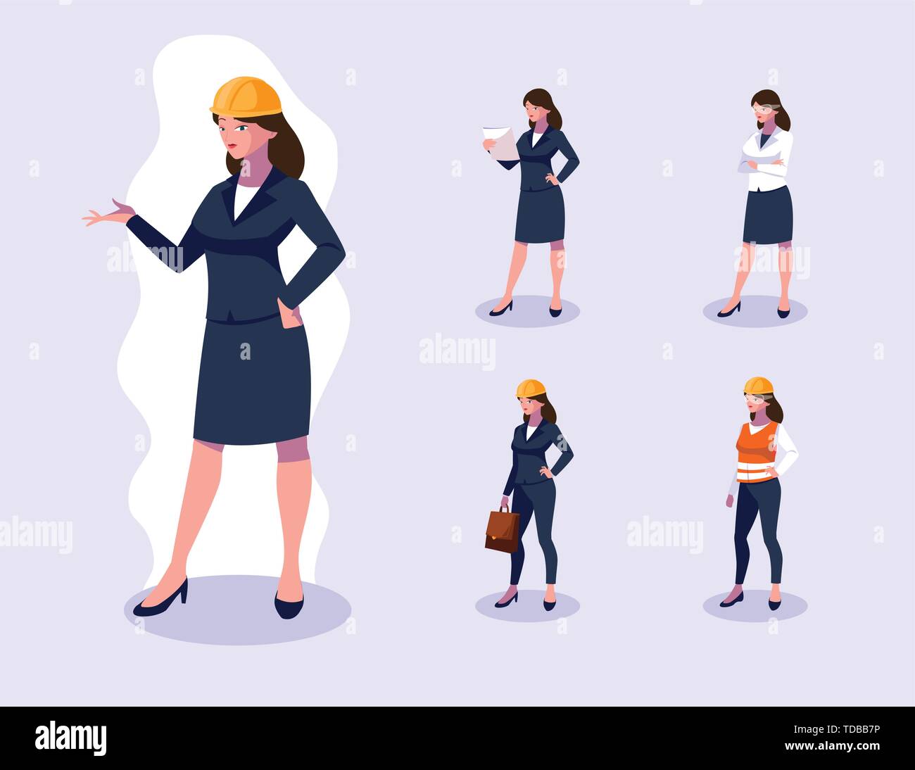 Set of workers design, Working occupation person job corporate employee ...