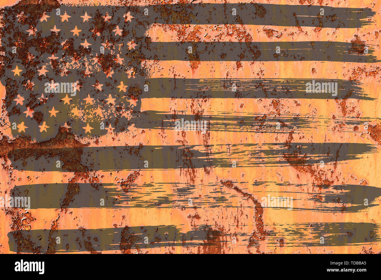 background of the old American flag in grunge style Stock Photo - Alamy