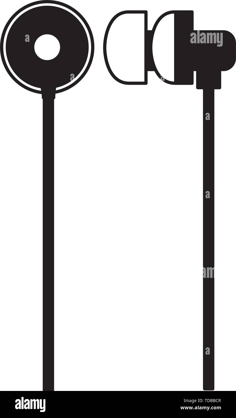 headphones audio sound icon on white background Stock Vector Image ...