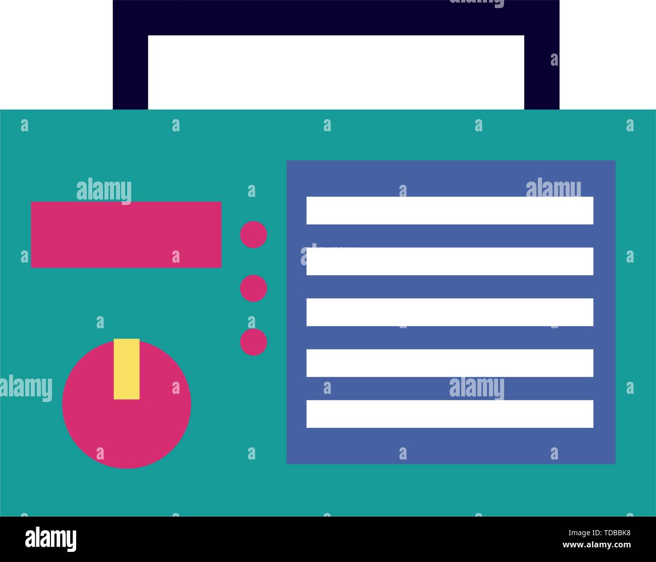 retro radio volume sound white background Stock Vector Image & Art - Alamy