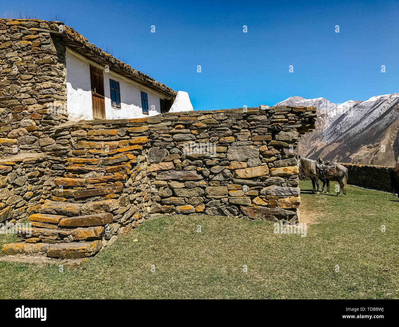 house made in hand made of stones in the mountains Stock Photo - Alamy