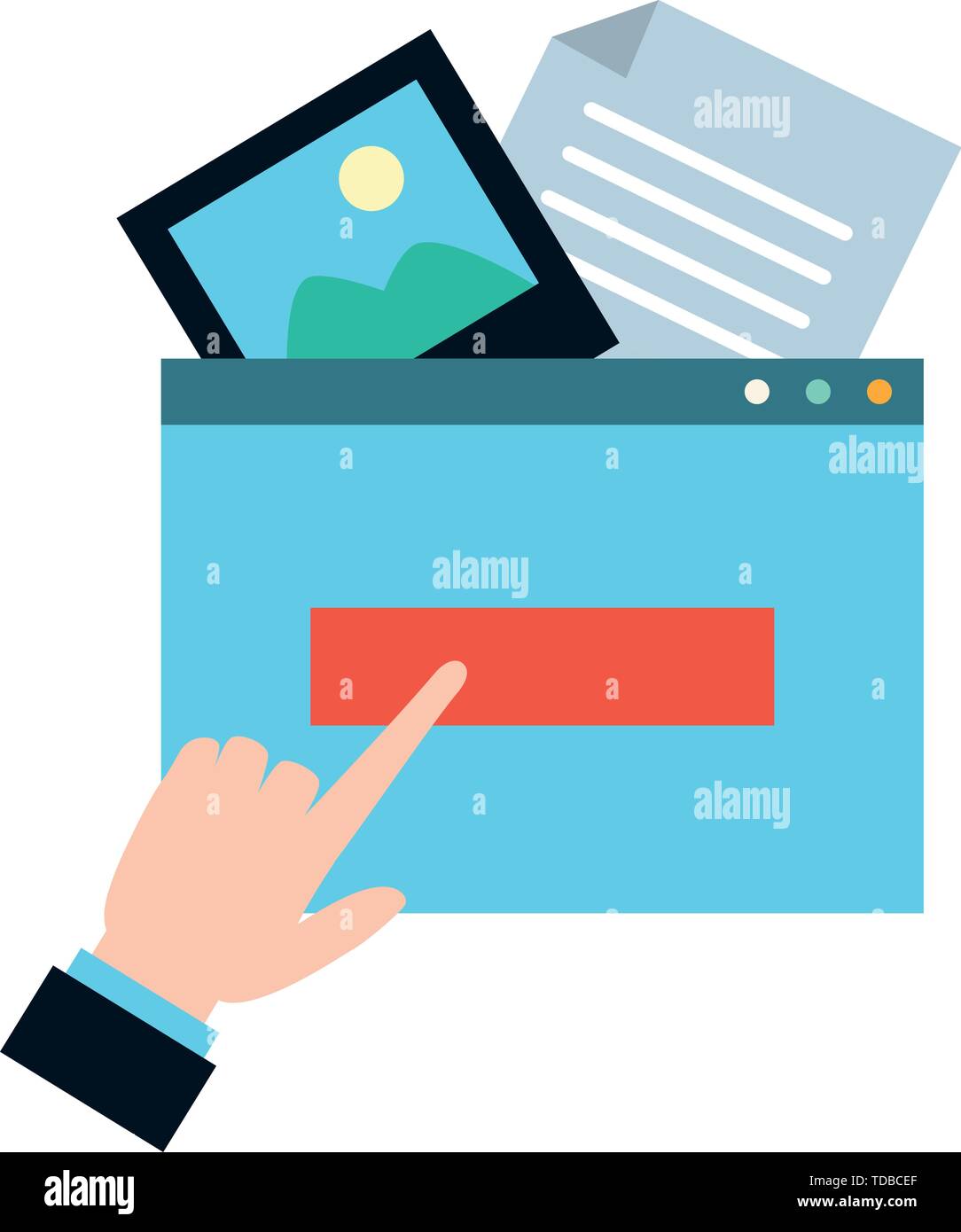 Cursor hand envelope email hi-res stock photography and images - Alamy