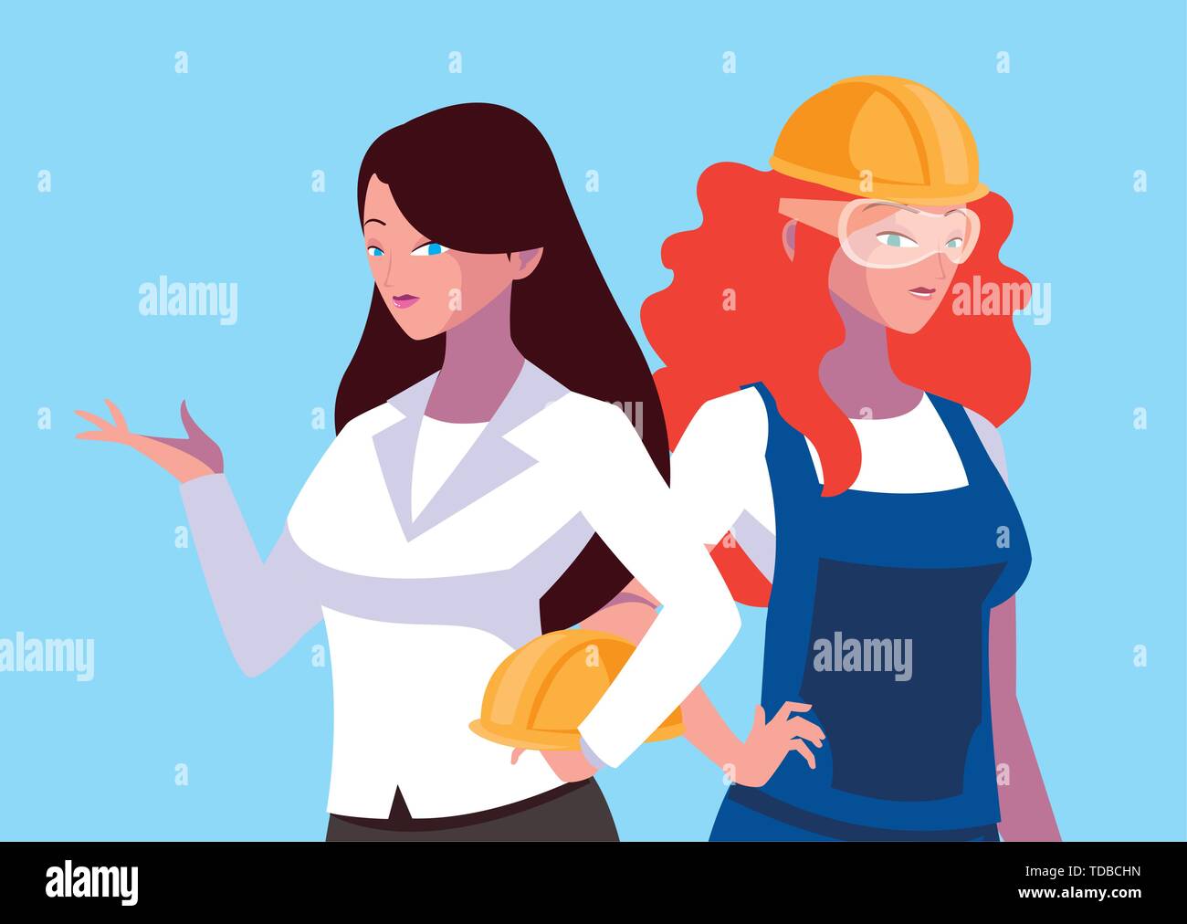 Women engineer design, Worker profession industry construction ...