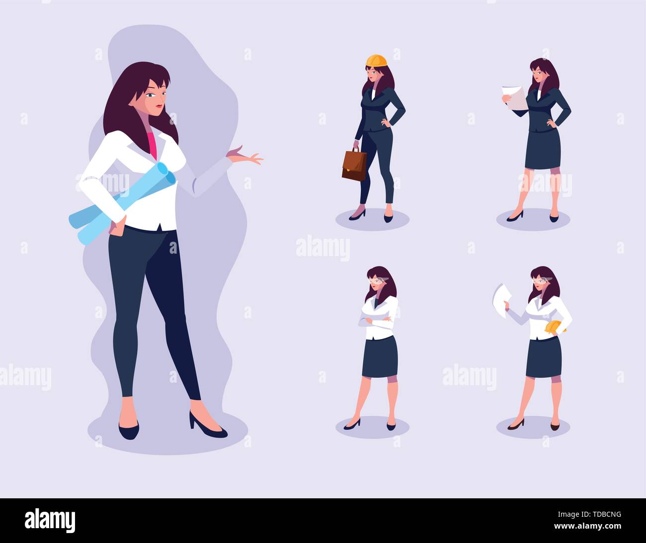 Set of workers design, Working occupation person job corporate employee ...