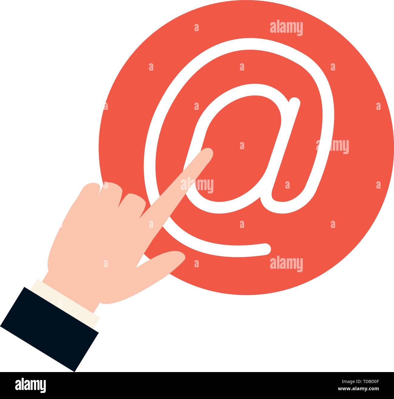 Cursor hand envelope email Stock Vector Images - Alamy