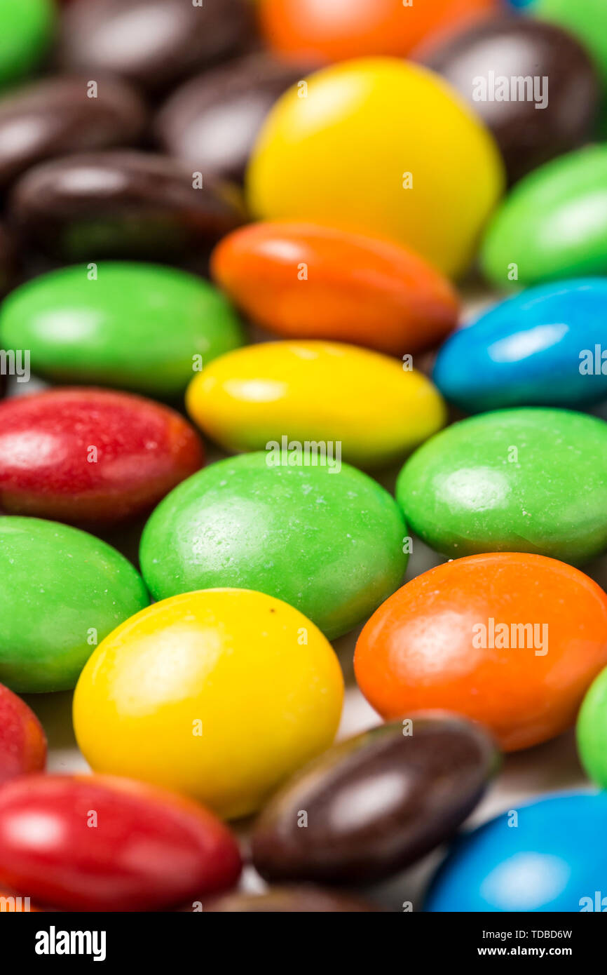 Colored chocolate beans Stock Photo - Alamy