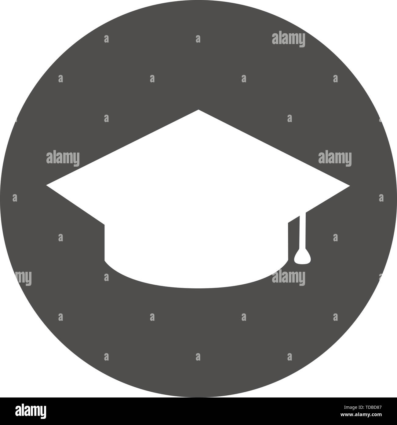 Graduation cap flat icon. Students cap, education Icon Stock Vector ...