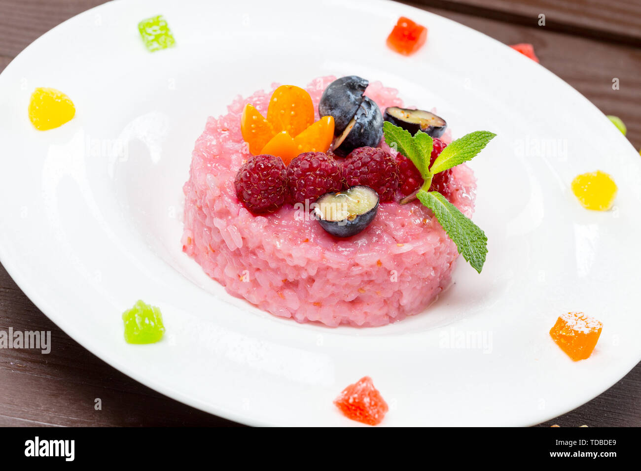 pink mochi japanese sweet rice treat Stock Photo - Alamy