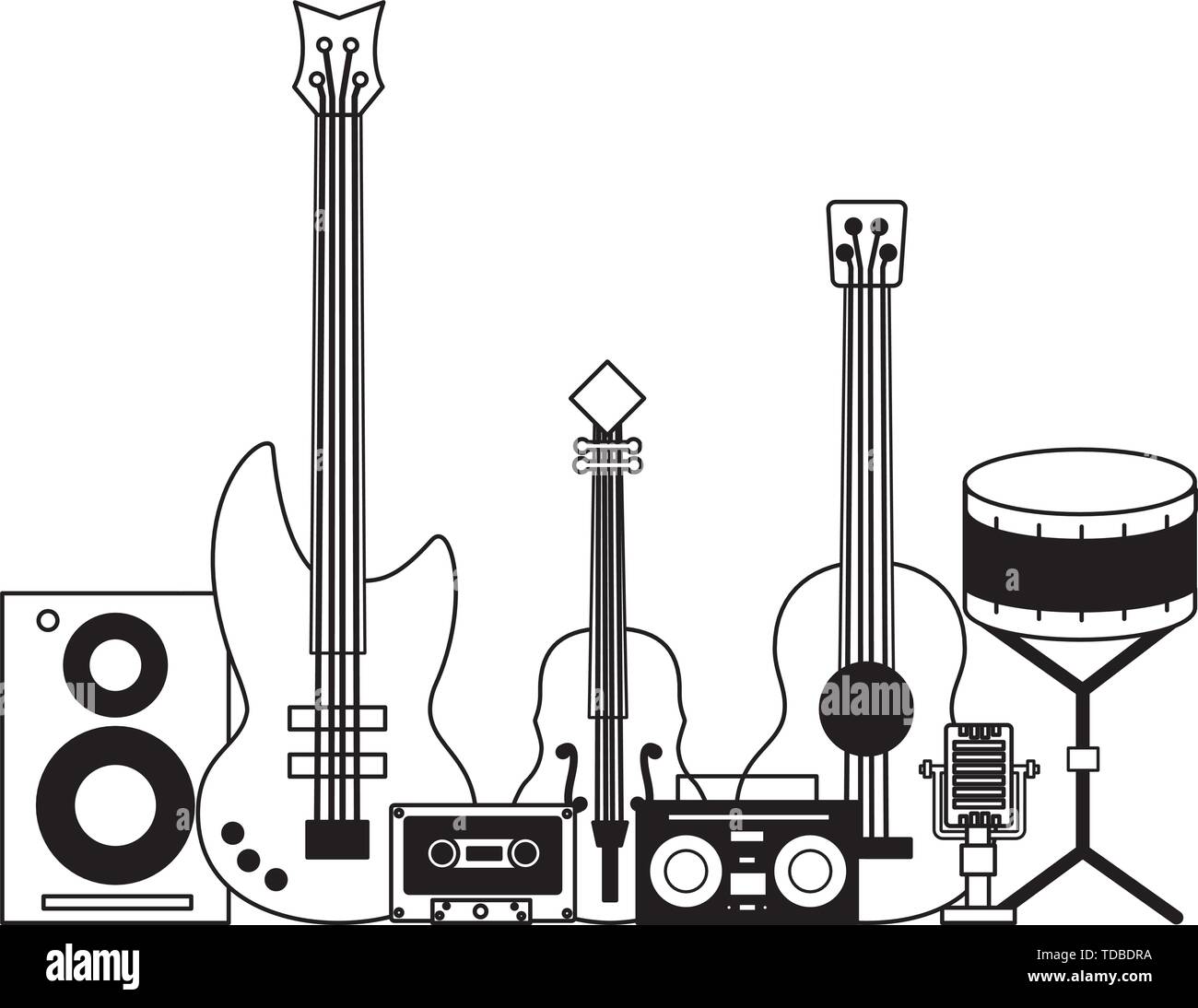 music instruments background Stock Vector Image & Art - Alamy