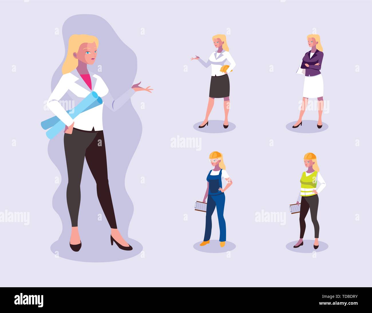 Set of workers design, Working occupation person job corporate employee ...