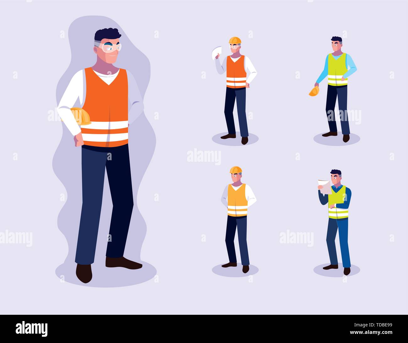 Set of workers design, Working occupation person job corporate employee ...