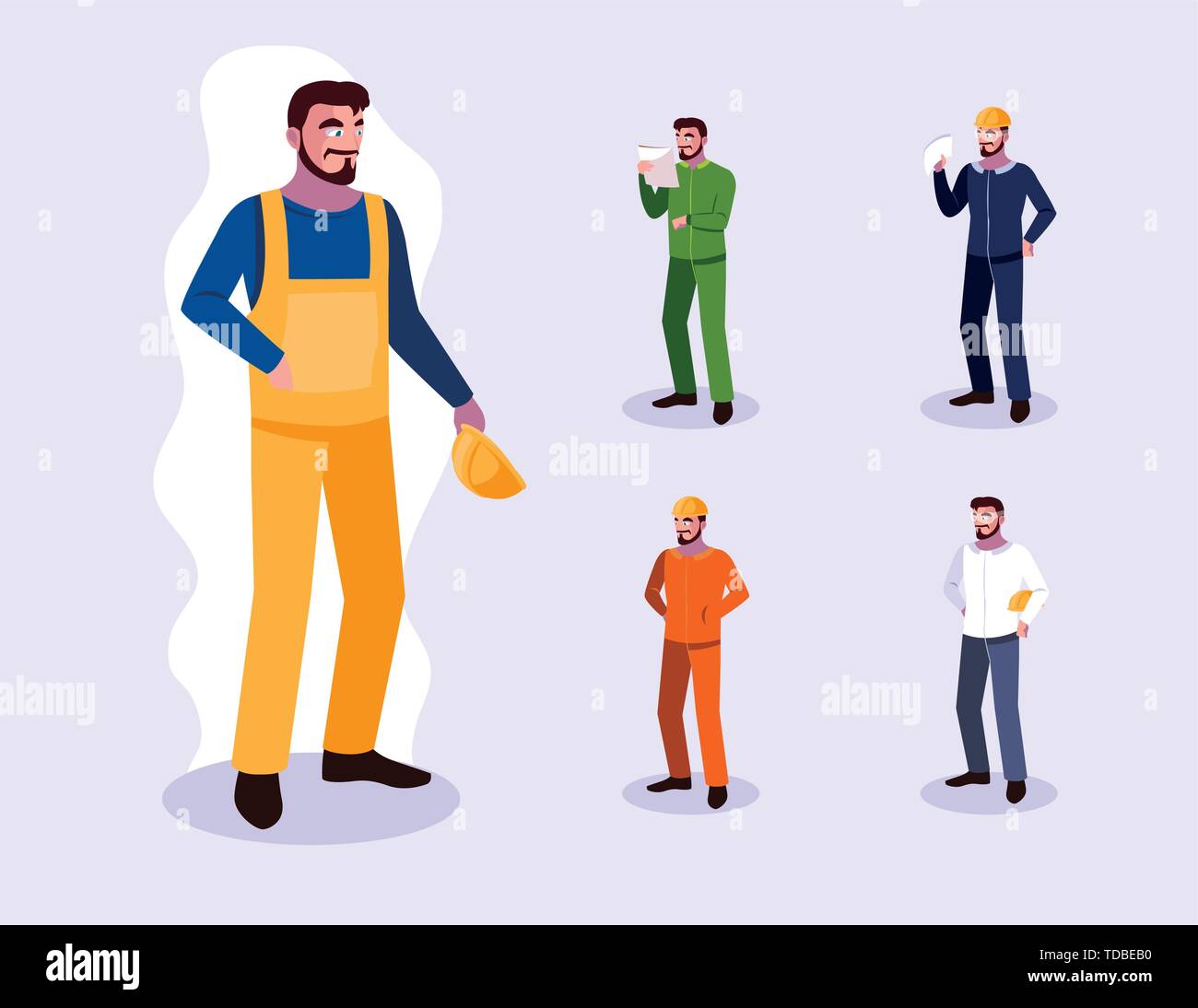 Set of workers design, Working occupation person job corporate employee ...