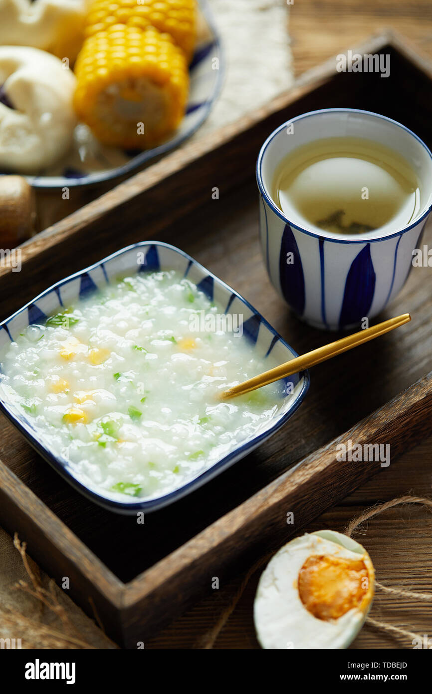 Corn porridge, breakfast nutrition, breakfast breakfast Stock Photo - Alamy