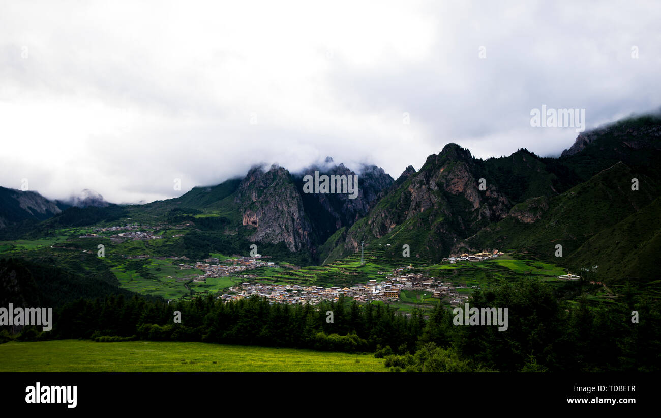 Scenery of Zagana, Gannan Stock Photo - Alamy