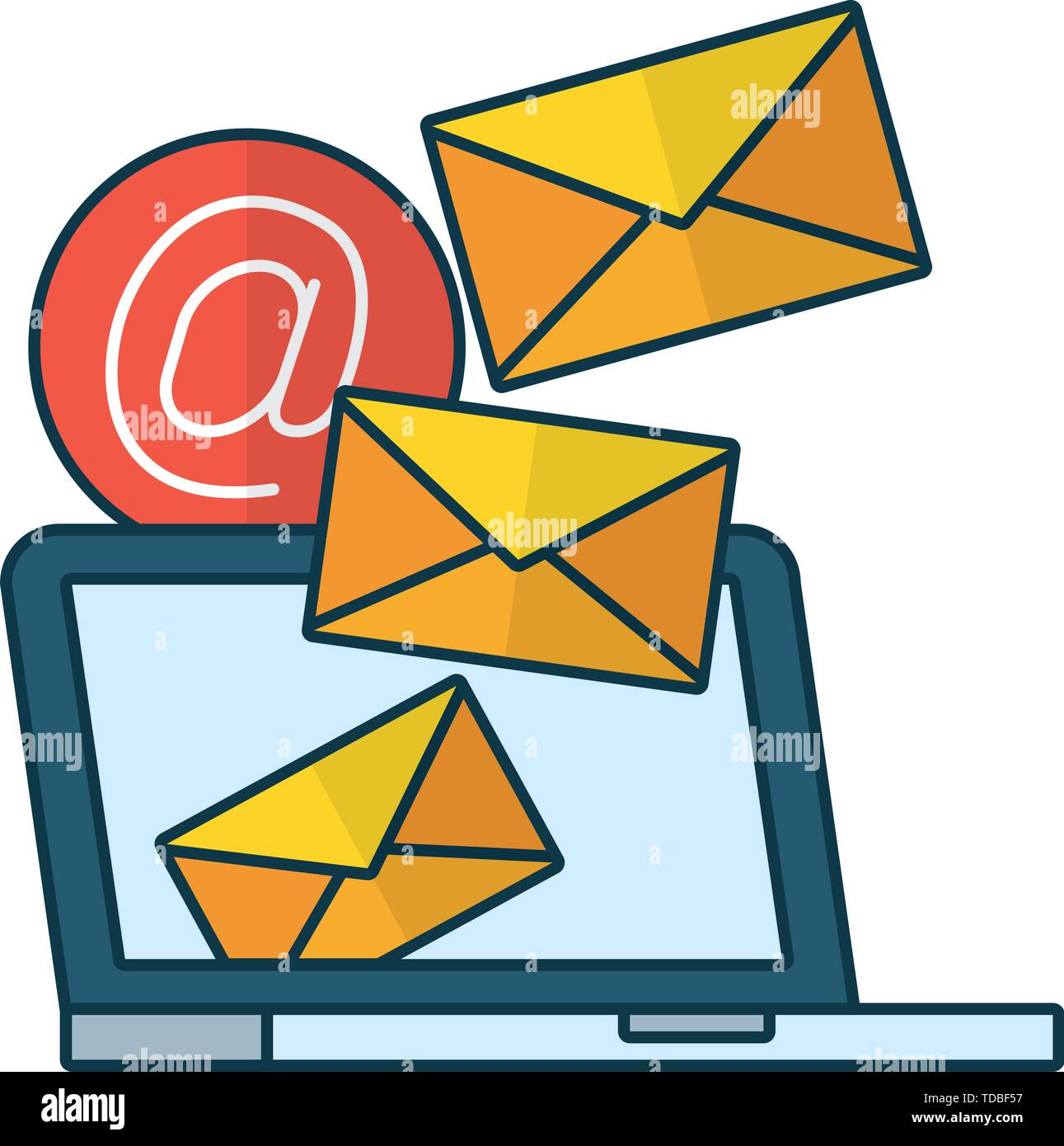 Email inbox electronic communication graphics Stock Vector Images - Alamy