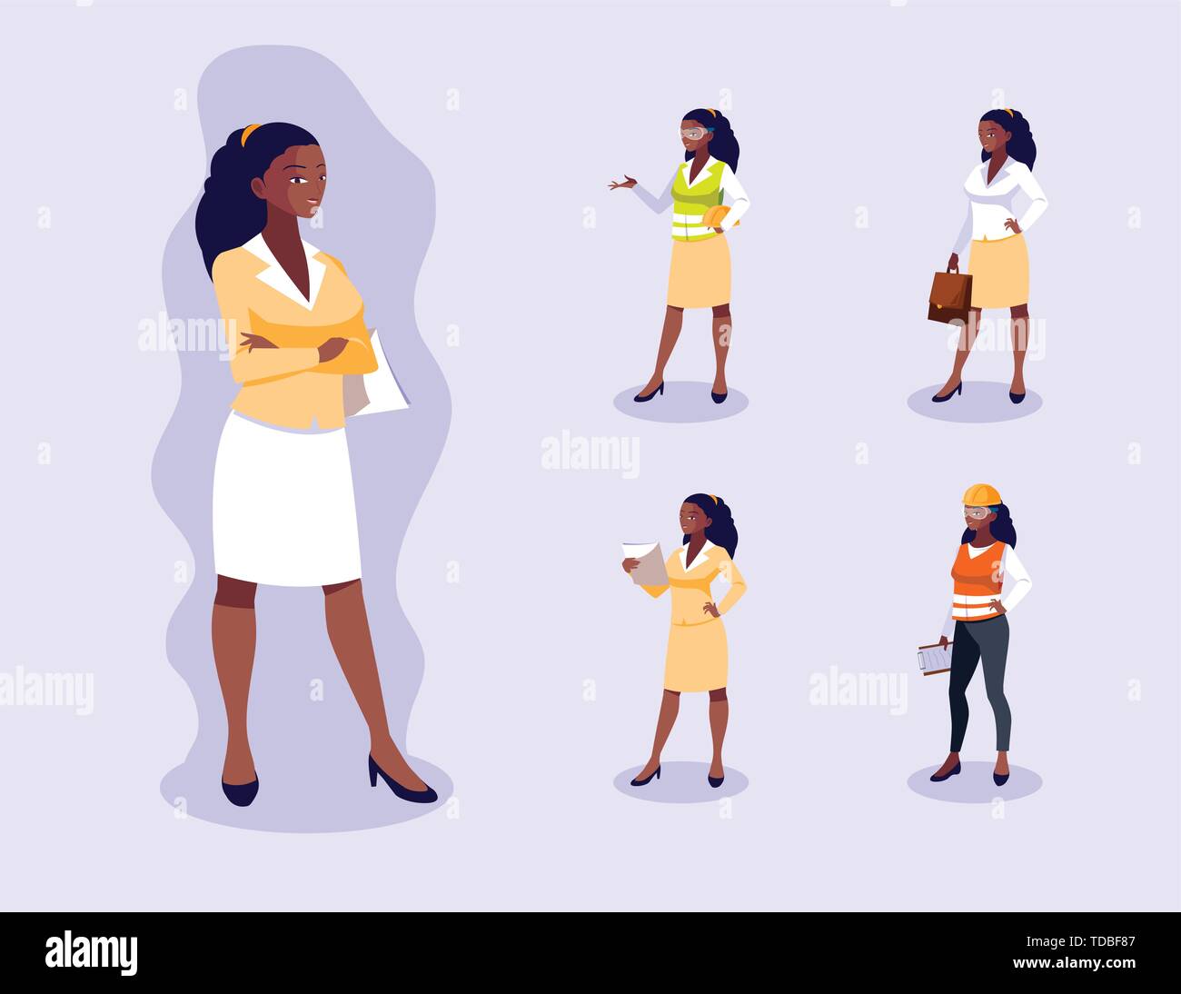 Set of workers design, Working occupation person job corporate employee ...