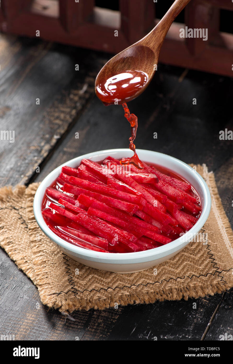 Red heart, purple radish, water radish Stock Photo - Alamy