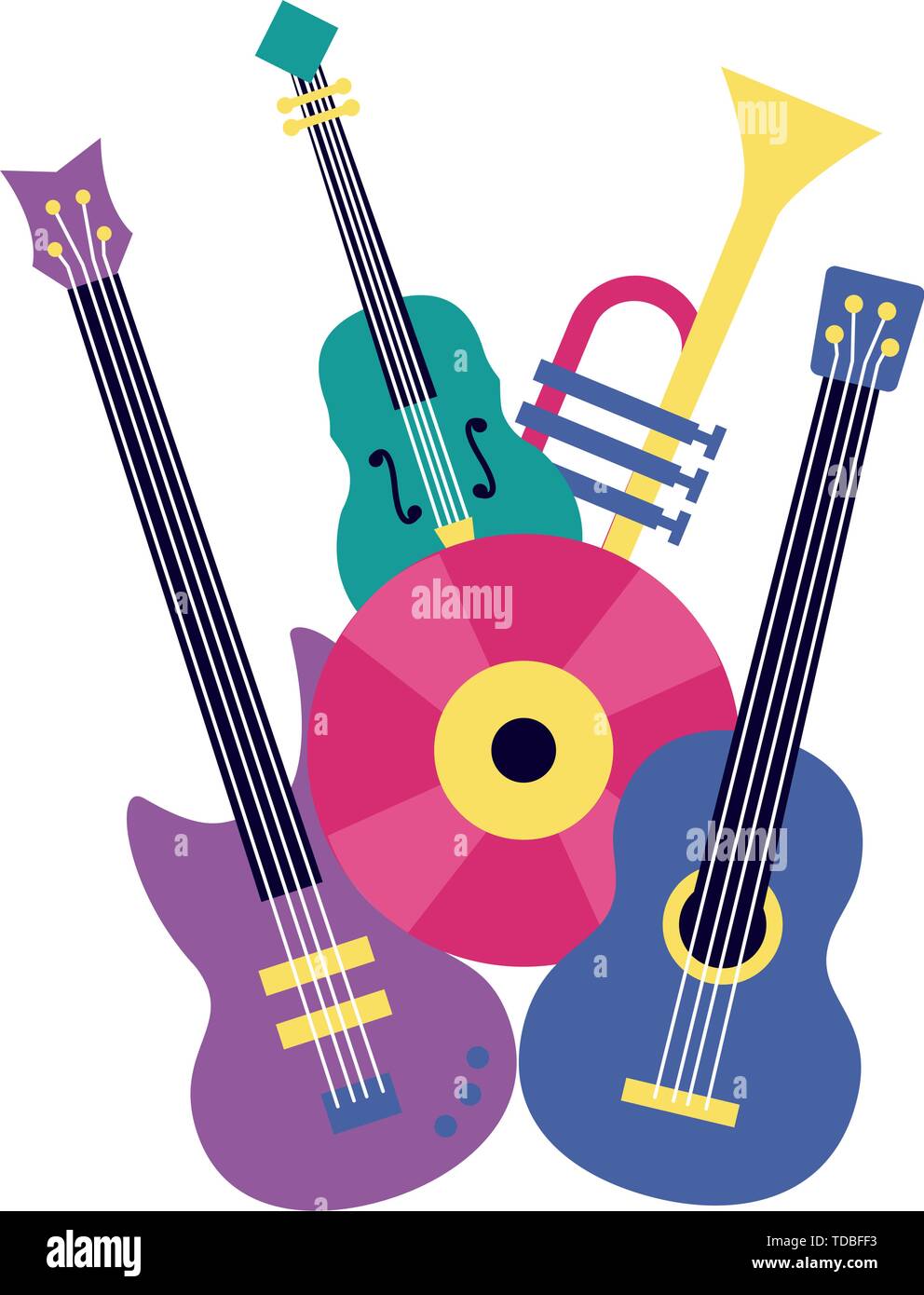 Guitar and fiddle Stock Vector Images - Alamy