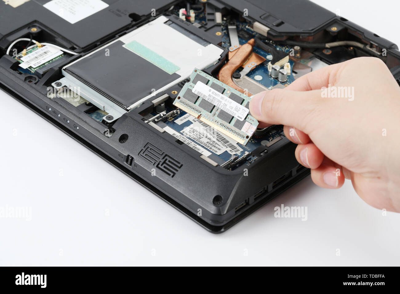 Computer circuit board and central processing unit Stock Photo - Alamy