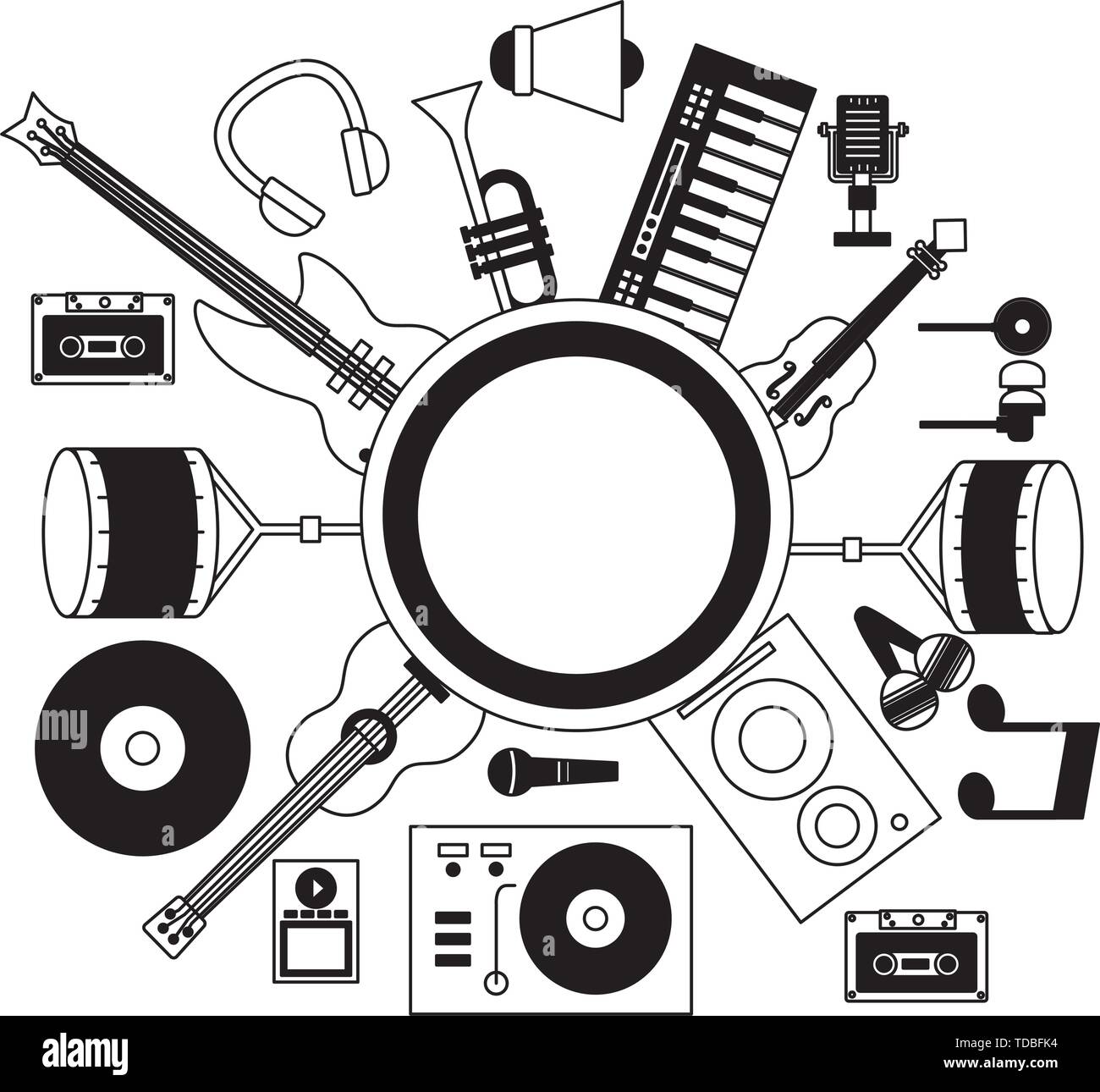 music instrument festival background Stock Vector Image & Art - Alamy