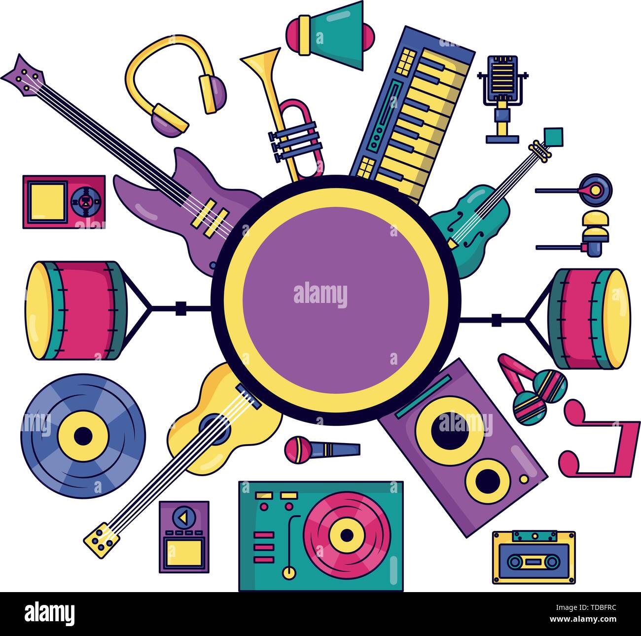 music instrument festival background Stock Vector Image & Art - Alamy