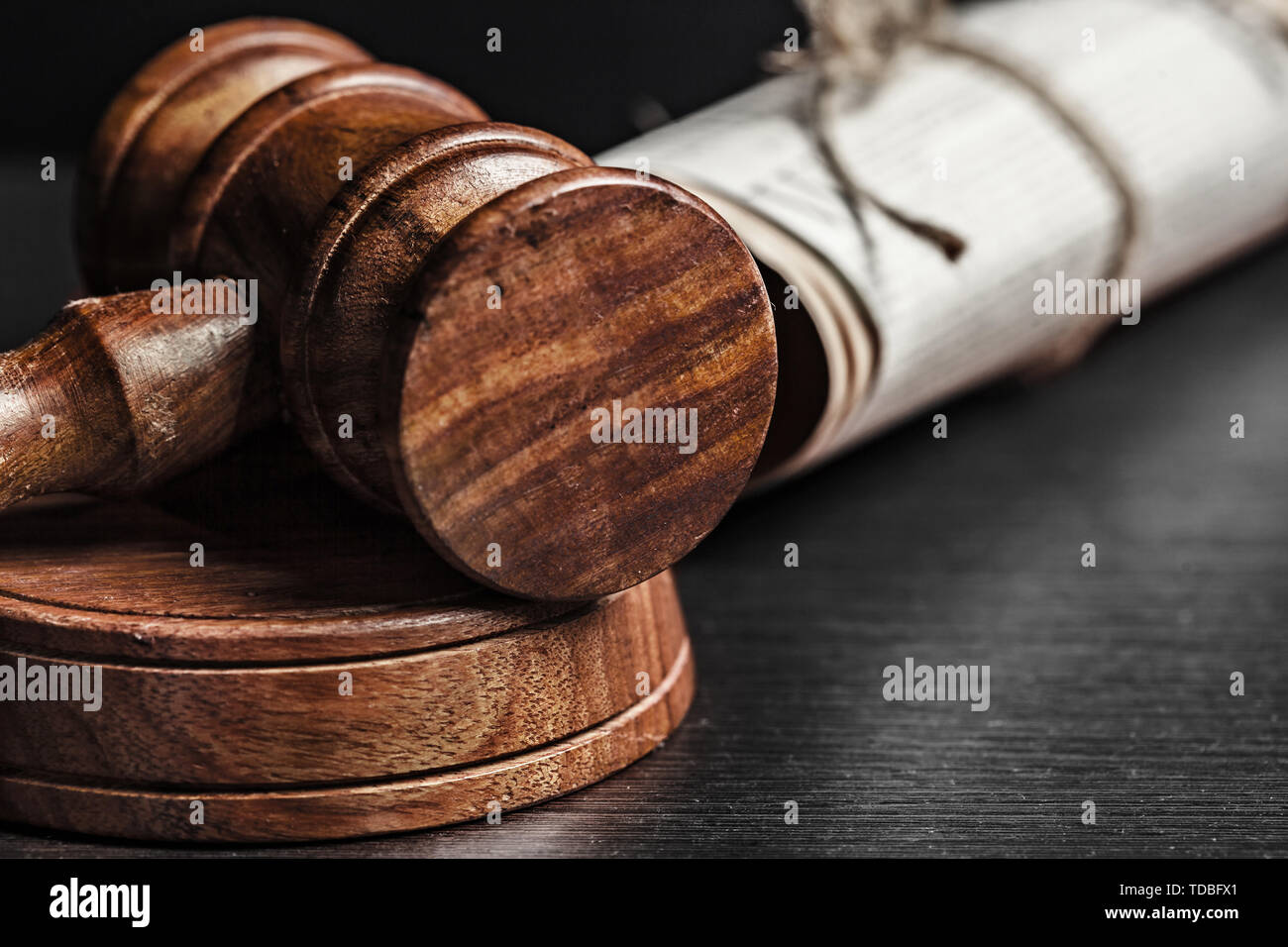 American Declaration of Independence and wooden gavel Stock Photo - Alamy