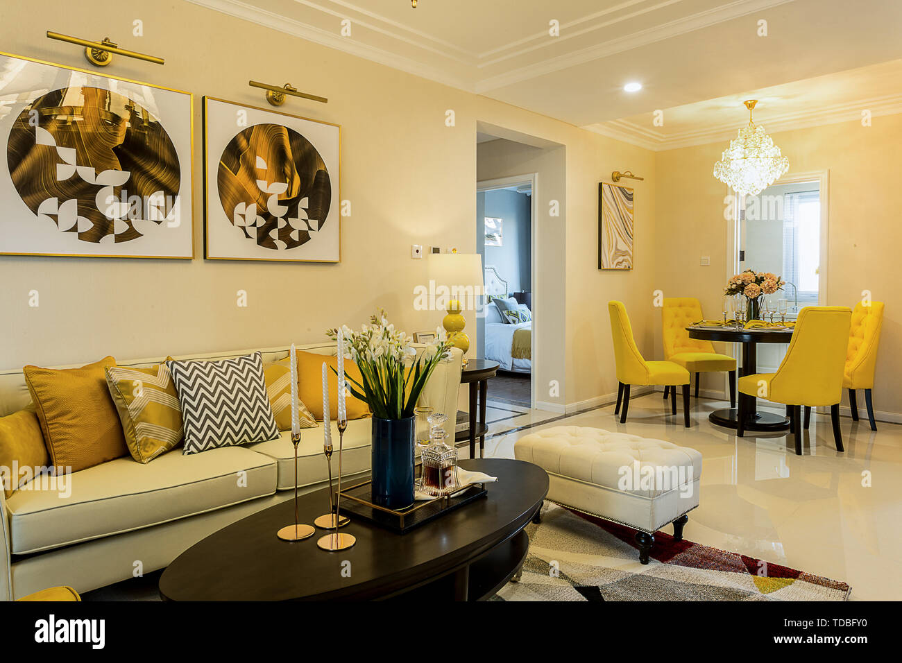 Interior Design Model Room Stock Photo - Alamy