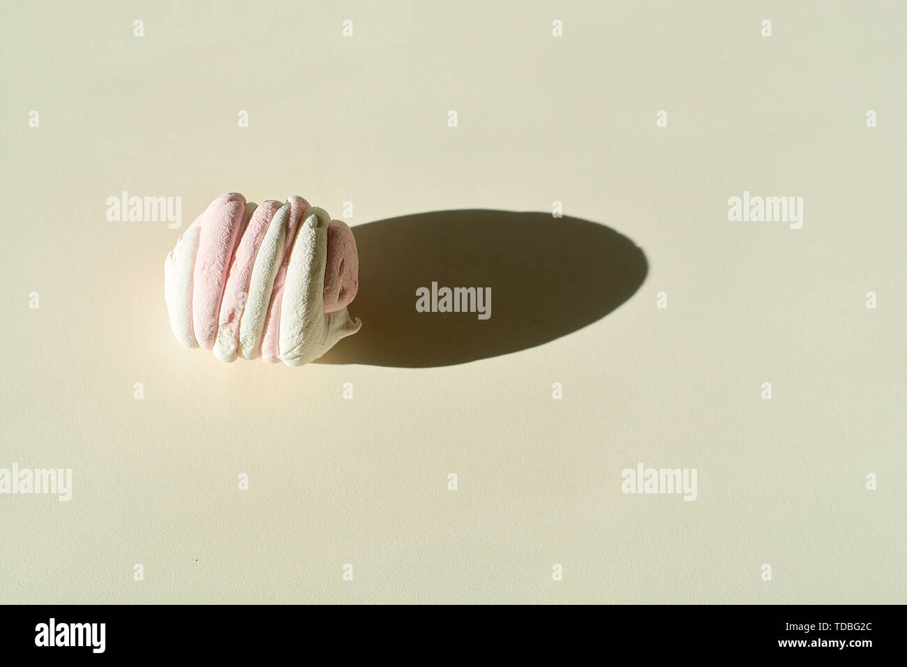 Marshmallow. Multi-colored puff marshmallows. Single marshmallows on a ...