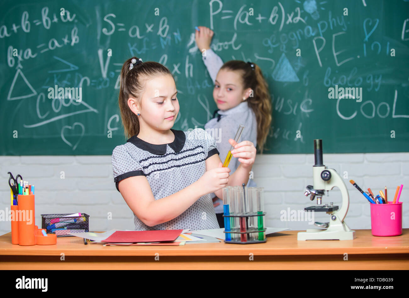 Scientific experiment. science experiments in chemistry laboratory ...