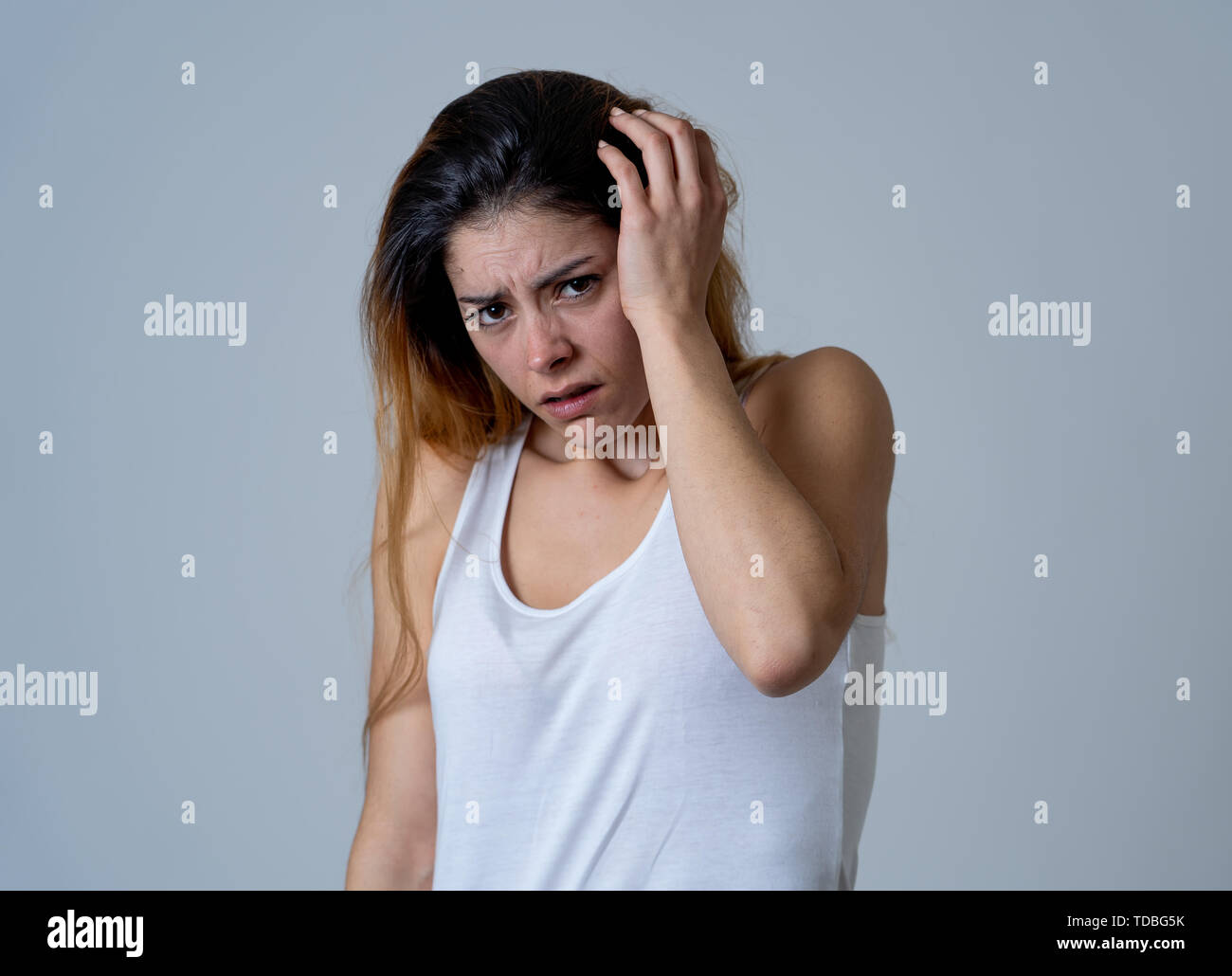 Terrified woman hi-res stock photography and images - Alamy