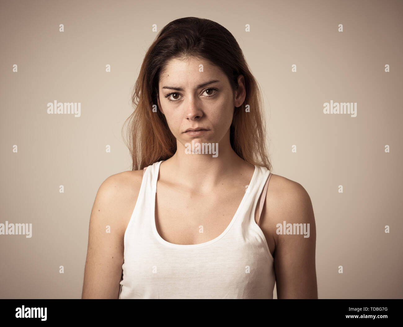 Beautiful young caucasian woman thinking looking worried and concern ... Beautiful young caucasian woman thinking looking worried and concern ...