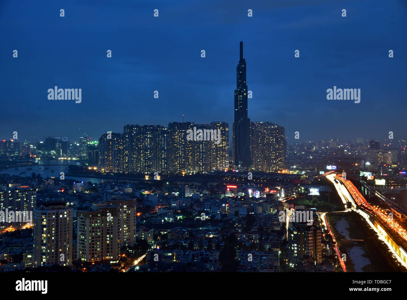 Landmark 81 City Scenic Night View, Ho Chi Minh City, Saigon, Vietnam ...