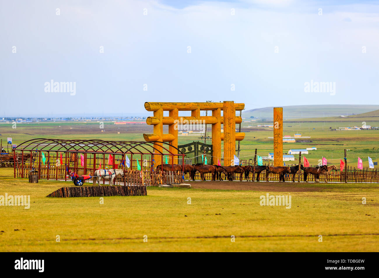 Hulunbuir Bayan Hushuo Mongolian tribe, Inner Mongolia Stock Photo - Alamy