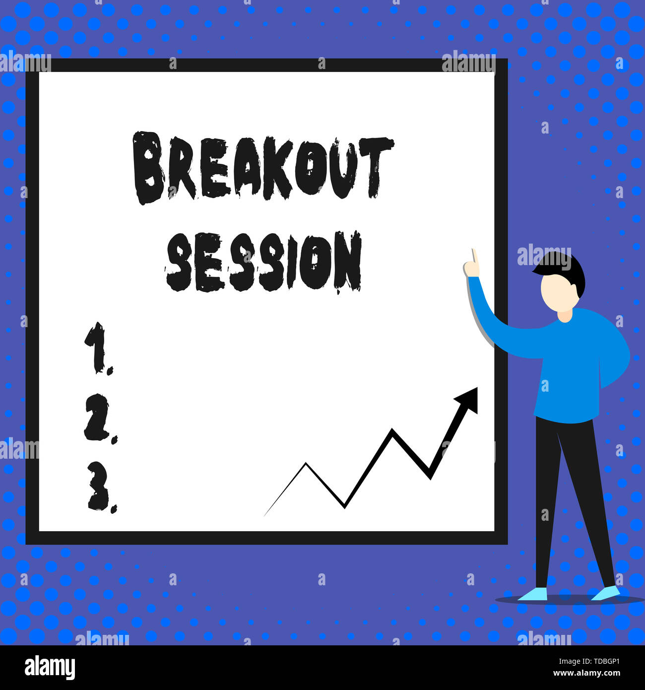 Writing note showing Breakout Session. Business concept for workshop ...