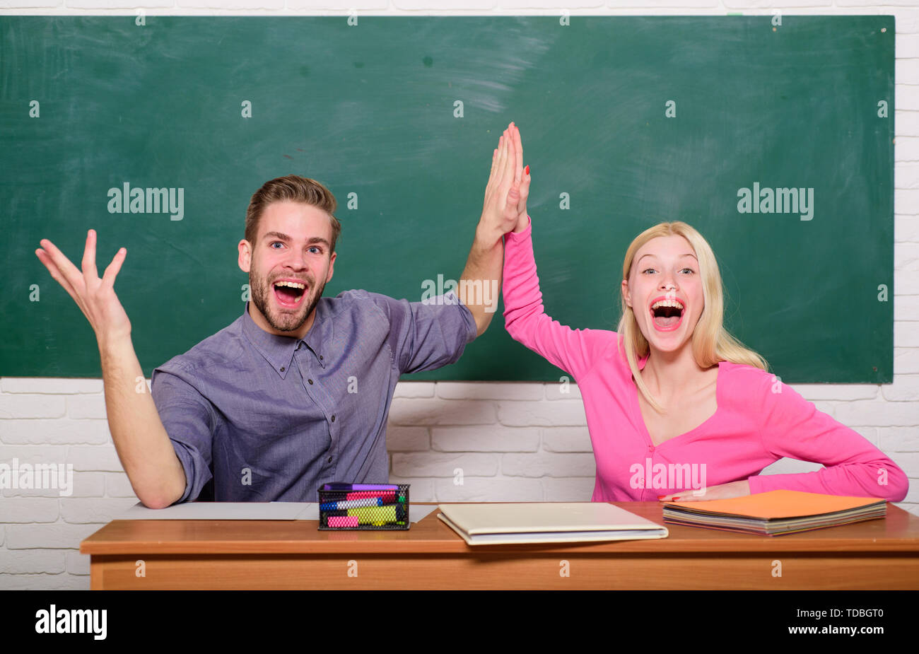 Student life. Lesson and blackboard. Teachers day. Modern school ...
