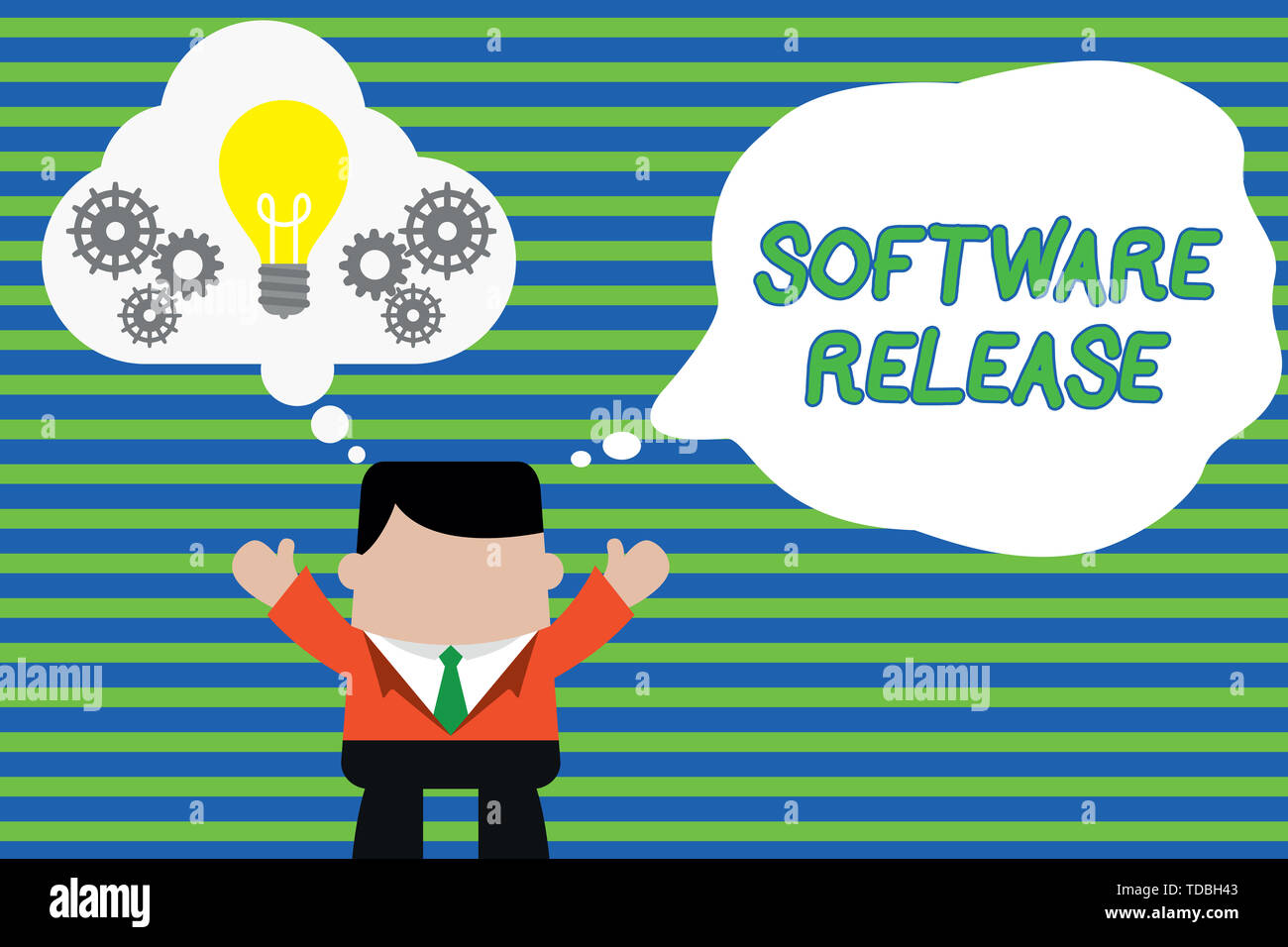 Handwriting text Software Release. Conceptual photo sum of stages of ...