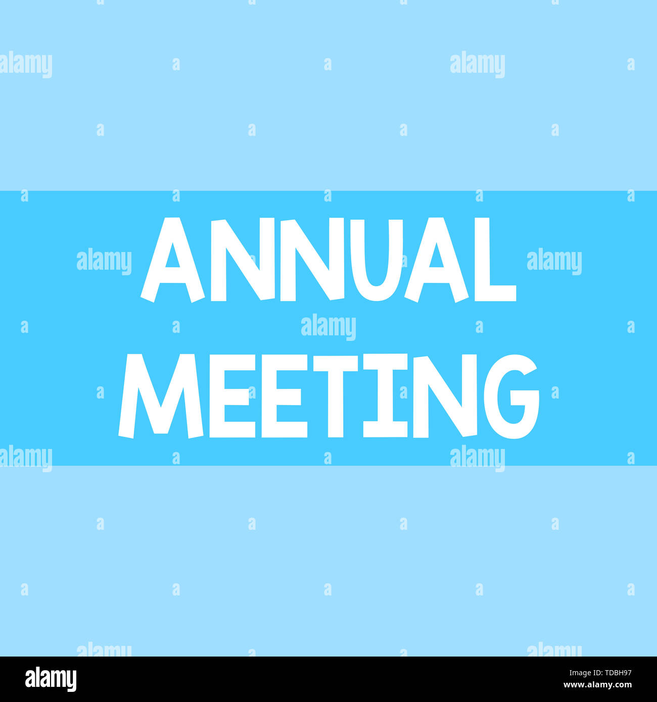 Writing note showing Annual Meeting. Business concept for Yearly ...