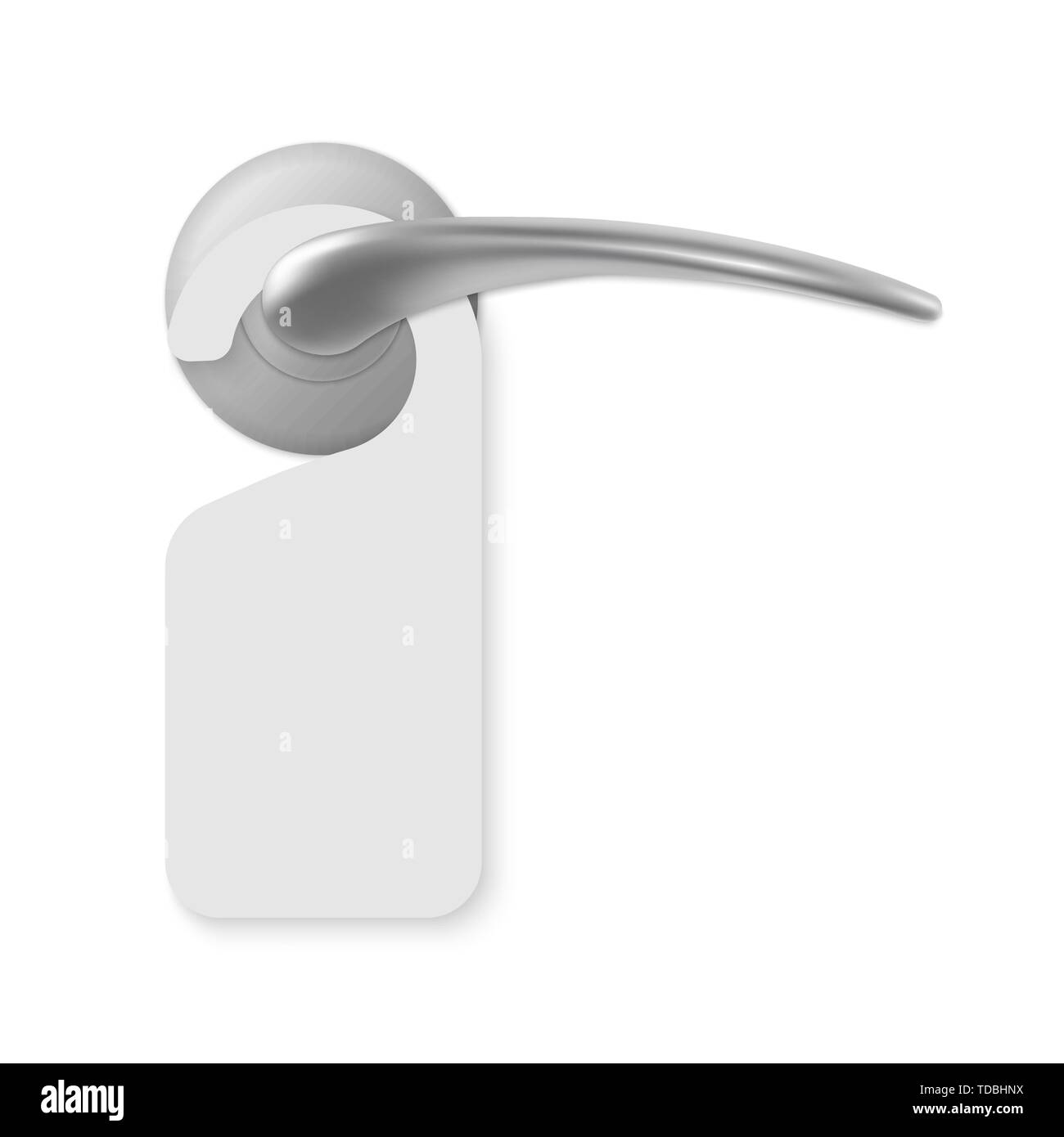 Handle door warning sign Black and White Stock Photos & Images - Alamy