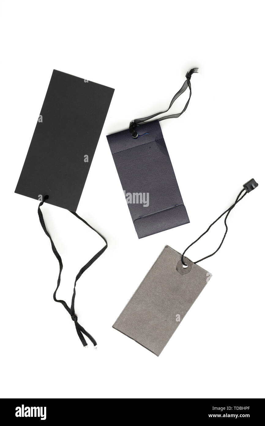 Empty shopping tag template. Isolated on white Stock Photo - Alamy