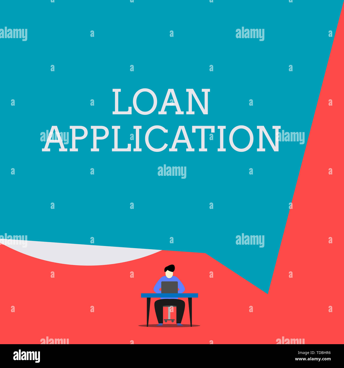 Writing note showing Loan Application. Business concept for Document ...