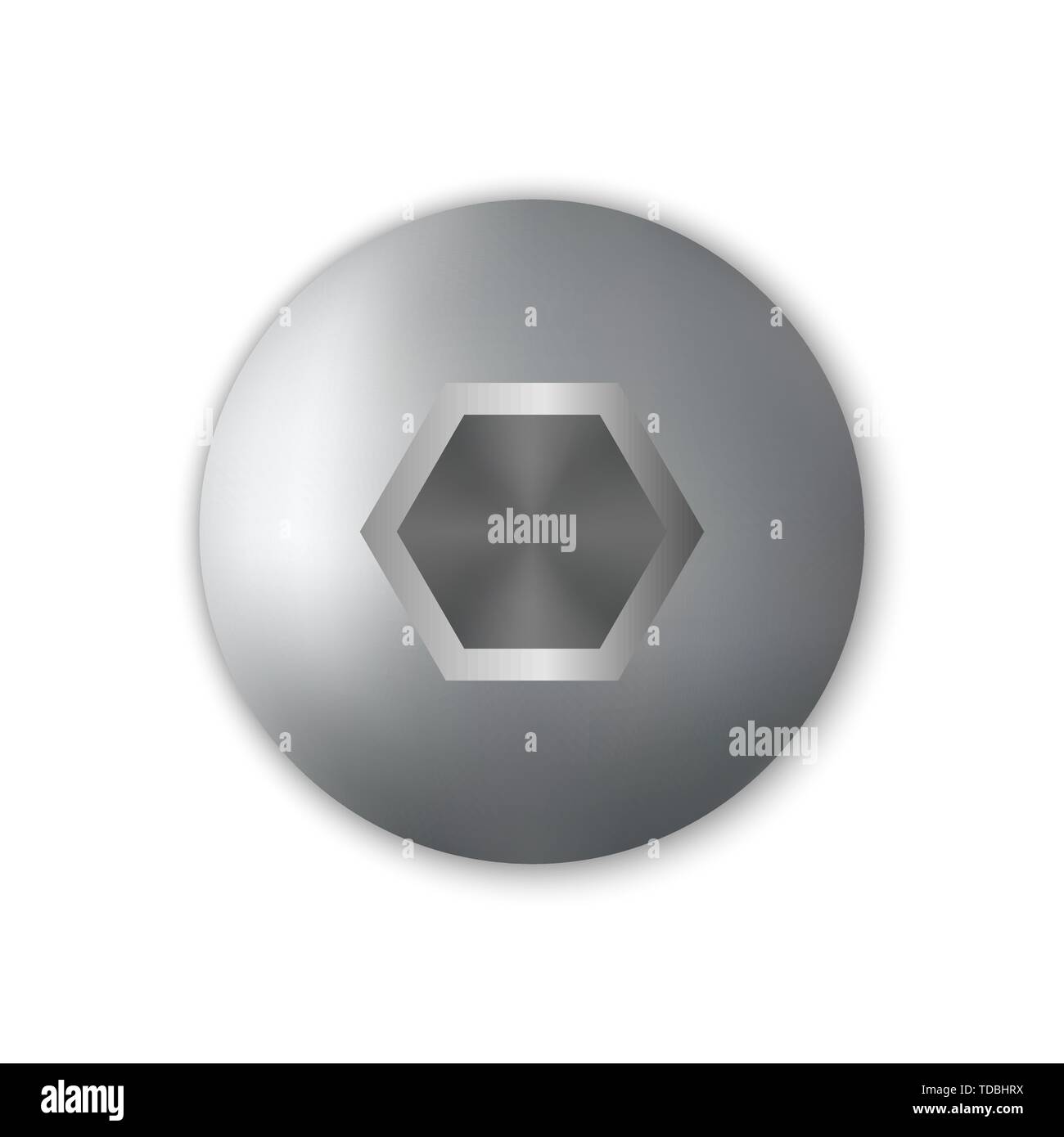 realistic attached screws or bolt isolated vector illustration Stock ...