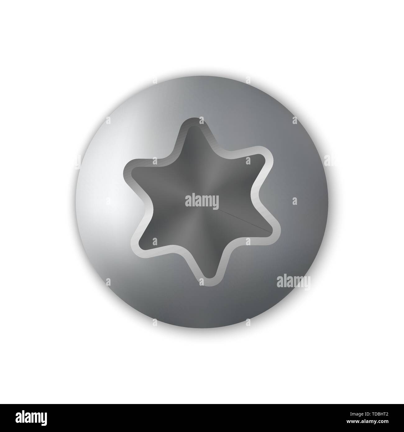 realistic attached screws or bolt isolated vector illustration Stock ...