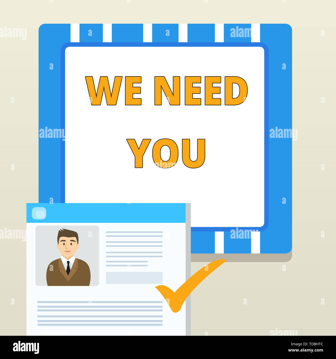 Word writing text We Need You. Business photo showcasing to fulfill the ...